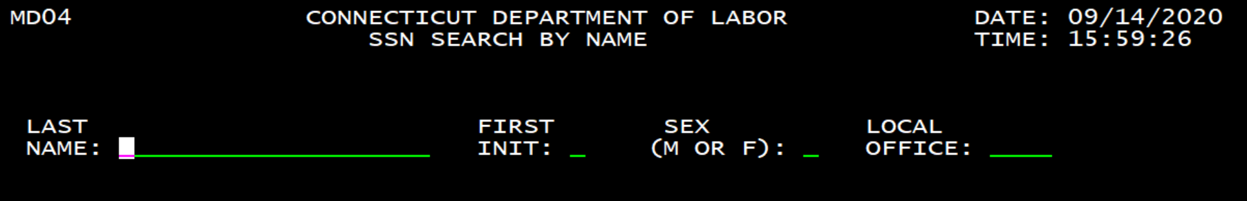 IBM SSN Search By Name MD04 Procedure Guide